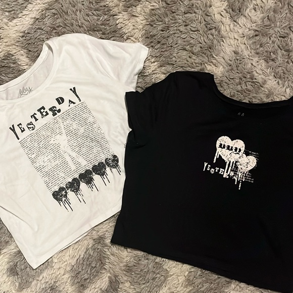 bby by Piper Rockelle | Shirts & Tops | Set Of 2 Piper Rockelle Cropped ...